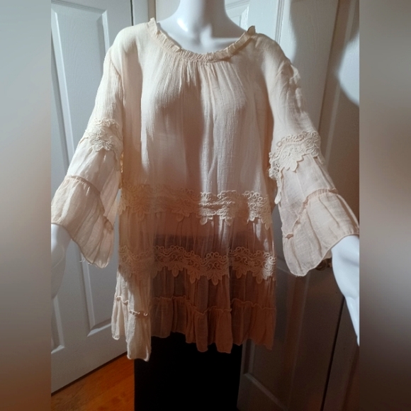 Indigo | Tops | Indigo Bohemian Lace Top | Poshmark